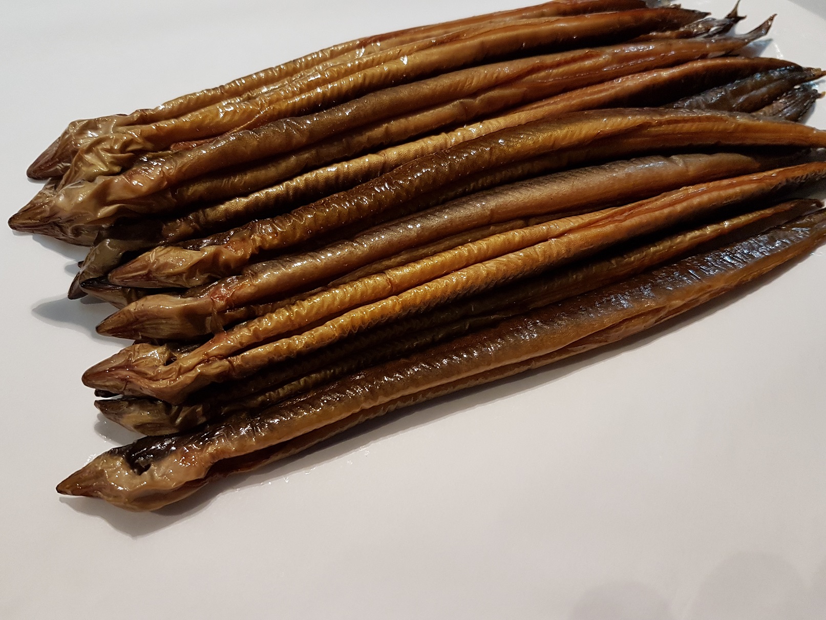 3x een kilo vers gerookte paling